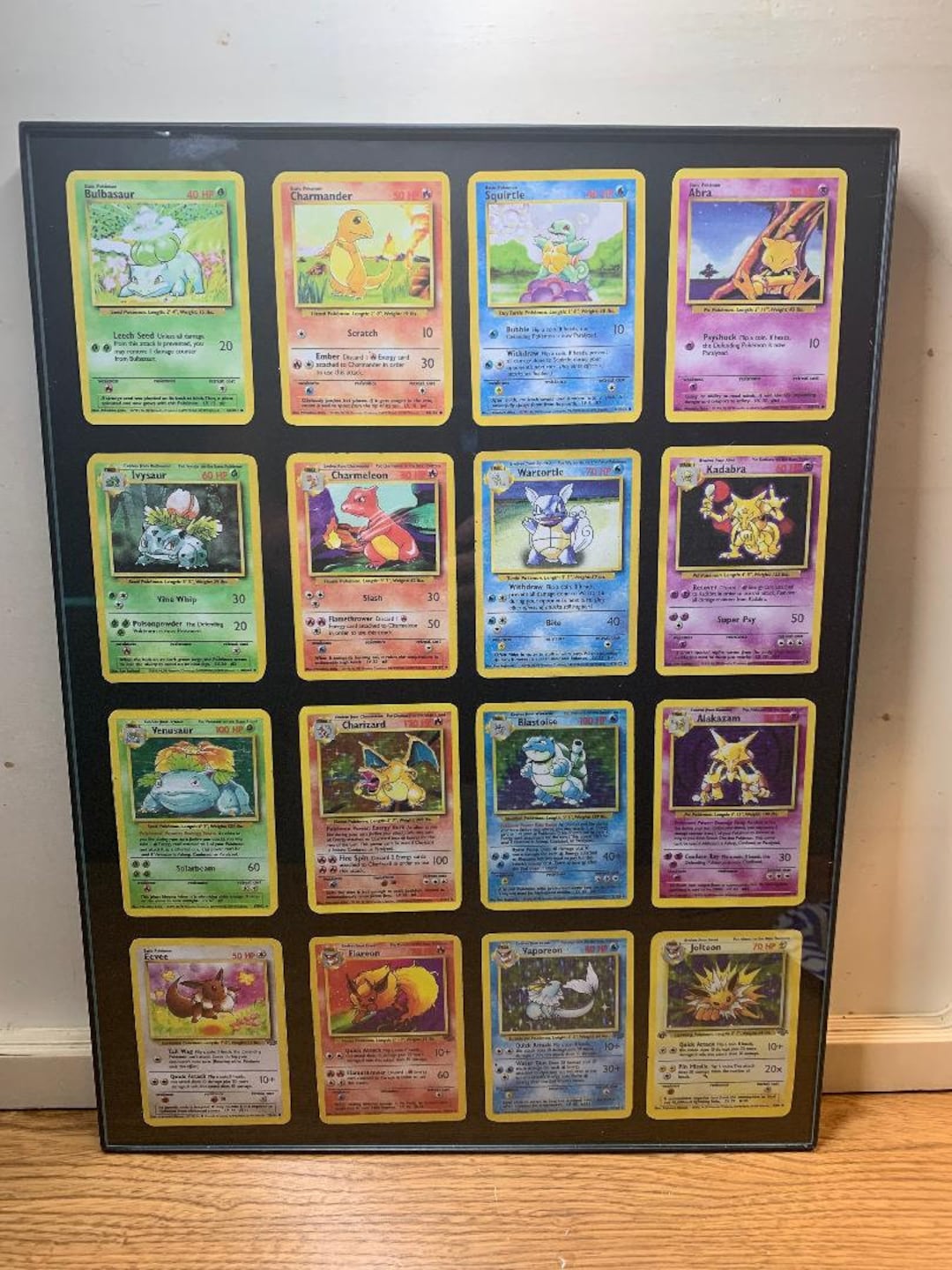 1st Generation Pokemon Card Replica Wall Hang / Copies of Card Fronts ...