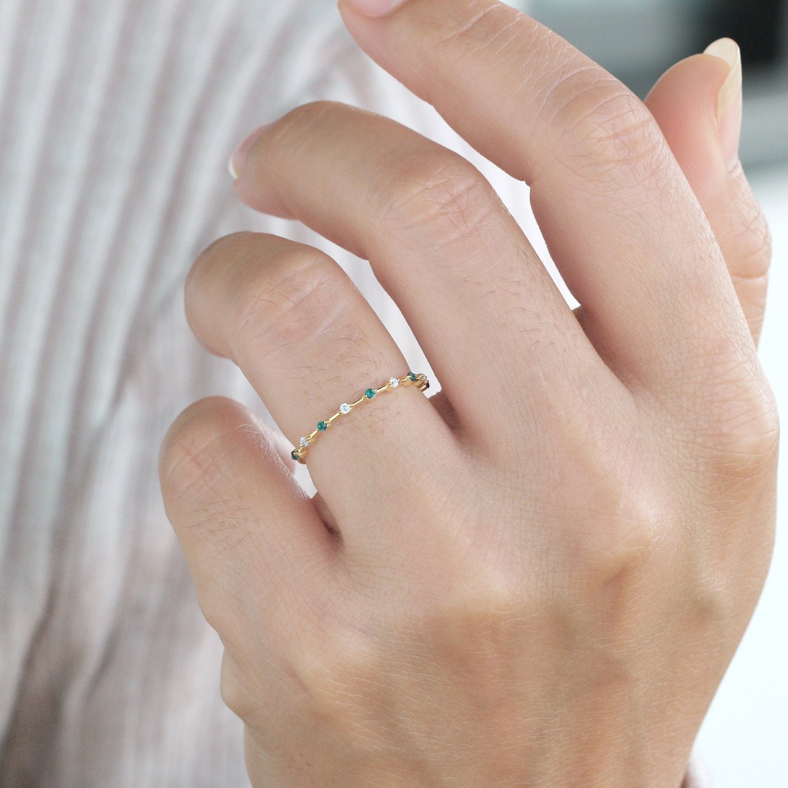 Open Wedding Band Notch Wedding Band Vintage Matching Band Spacer Band ...