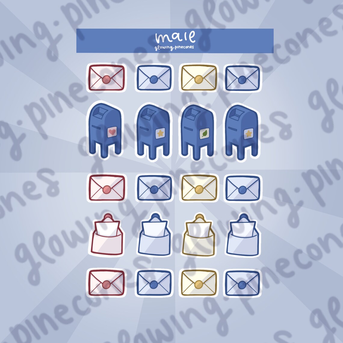 Mail Sticker Sheet | Etsy