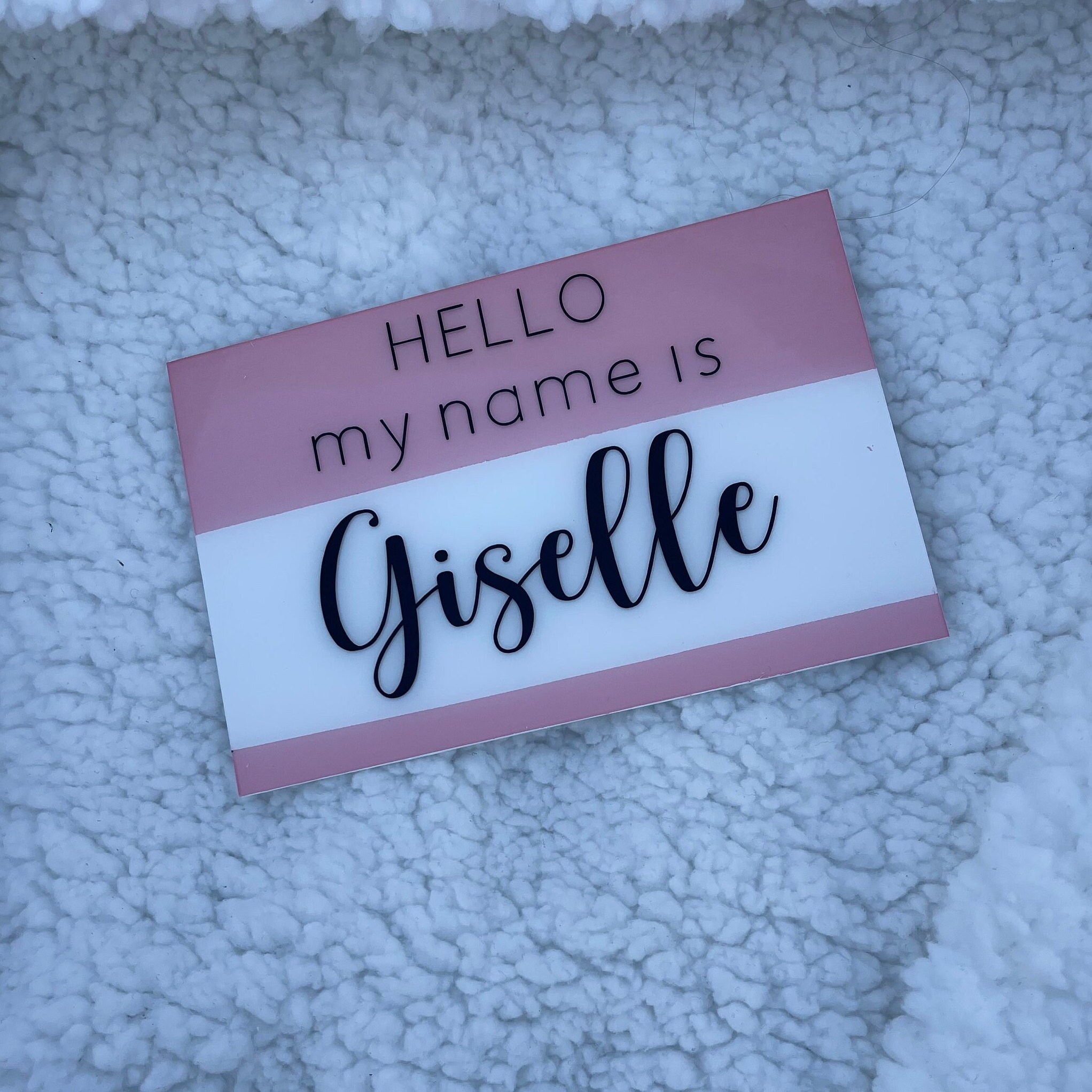 Hello My Name is Sign Custom Painted Baby Name Sign Customized Sign ...