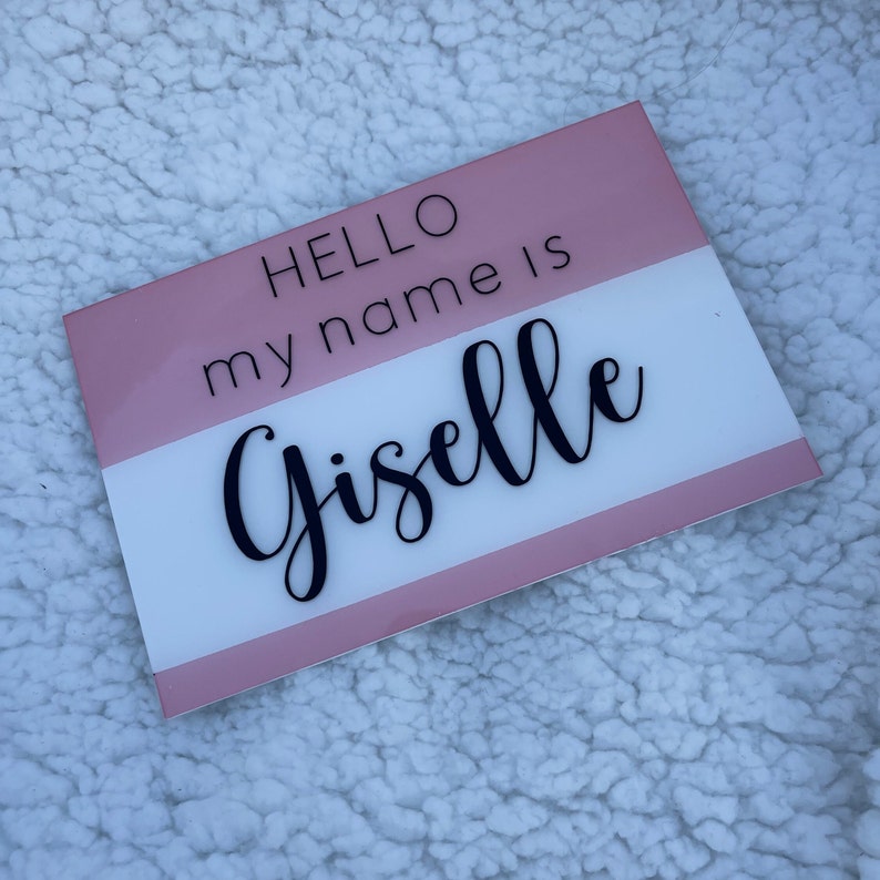 Hello My Name is Sign Custom Painted Baby Name Sign Customized Sign ...