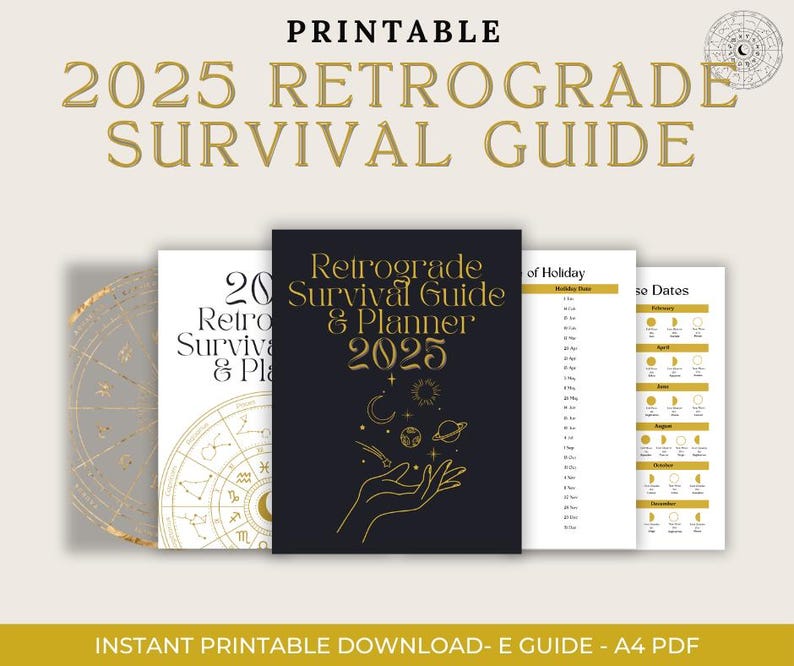 Retrograde Survival Guide | Printable Mercury Retrograde Planner | 144 ...