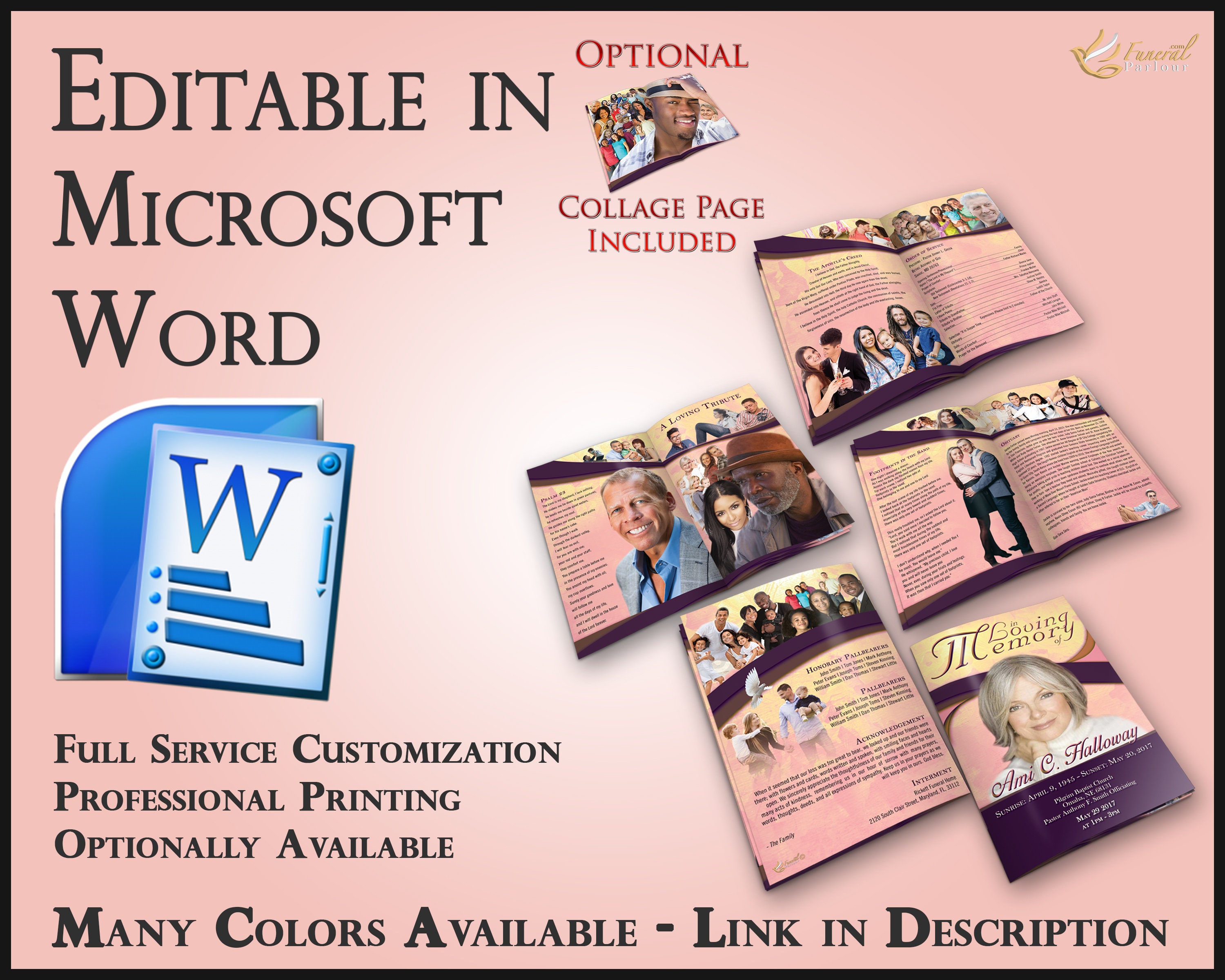 Booklet Memorial Folder Wisdom 2 Sizes Included - Etsy