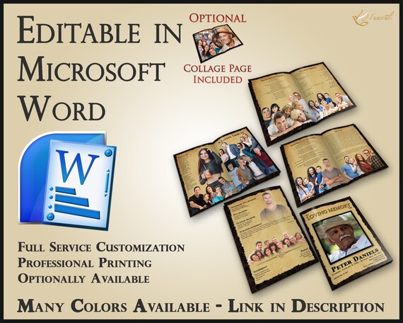 Booklet Memorial Folder Outback 2 Sizes Included | Etsy