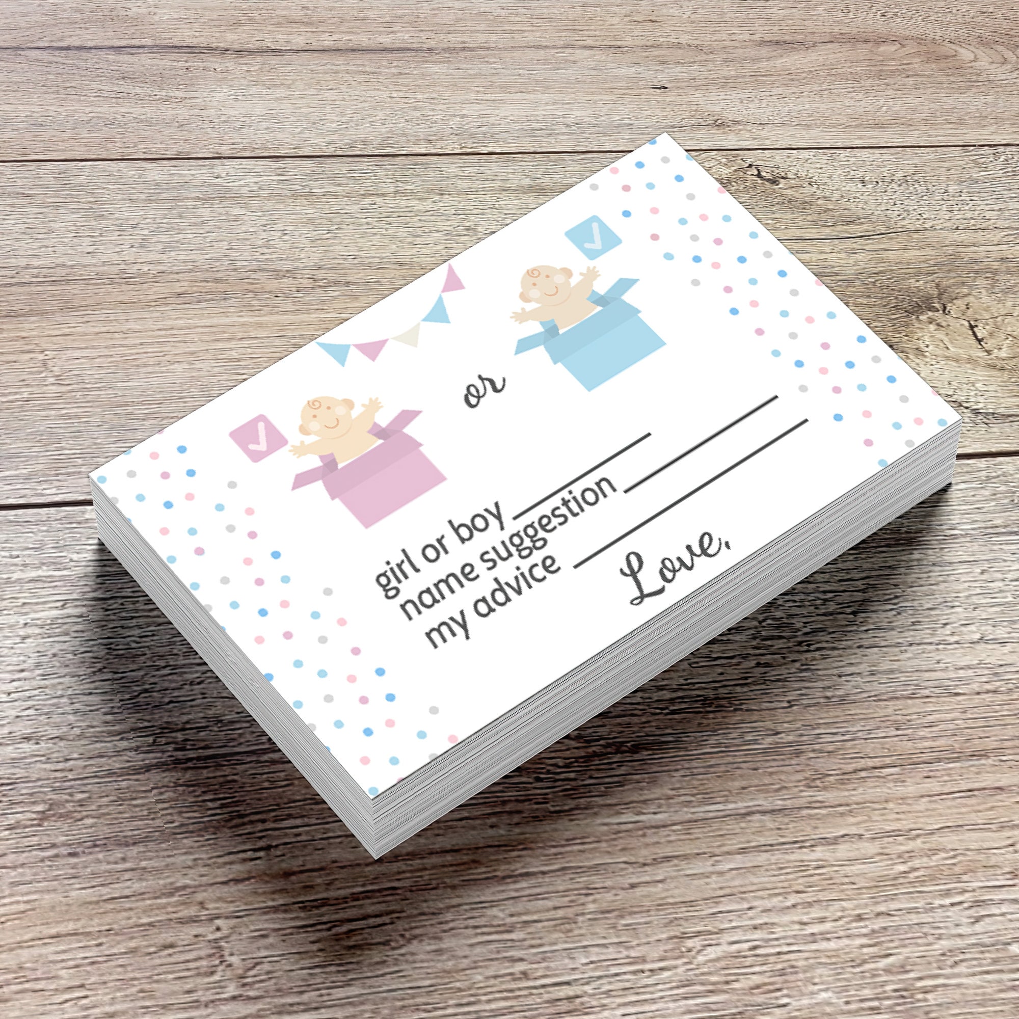 Gender Reveal Voting Cards Gender Reveal Ideas Gender | Etsy