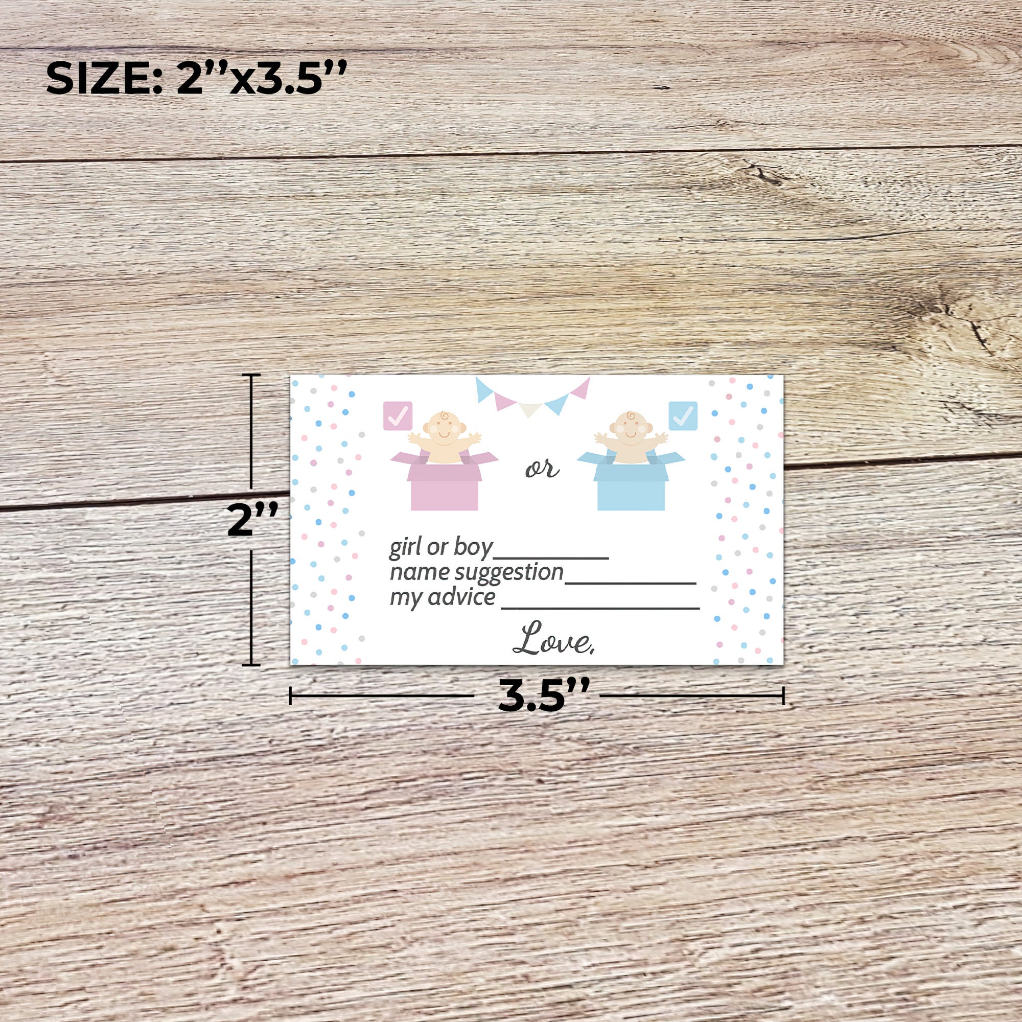 Gender Reveal Voting Cards Gender Reveal Ideas Gender | Etsy