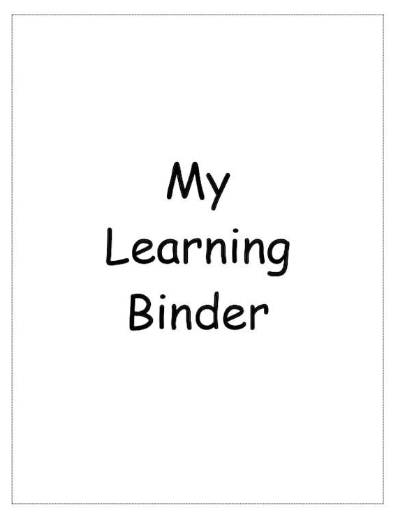 Learning Binder Template | Etsy