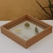 Square Floating Frame in Teak Veneer, Double Sided Frame, Glass Frame ...
