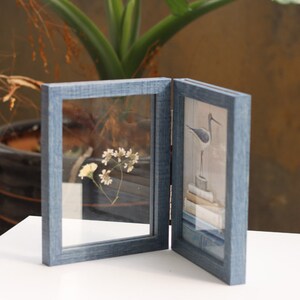 Bifold Floating Frame in Retro Blue, Folding Picture Frames, Glass ...
