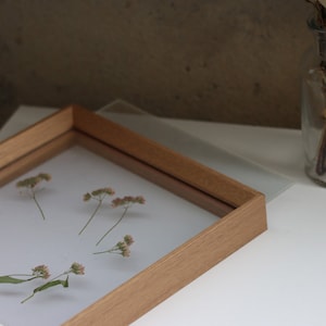 Custom Large Pinewood Floating Frame in Retro Veneer, Double Side Frame ...