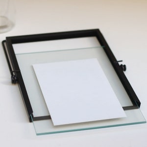 Matte Black Double Glass Floating Frame, Pressed Flower Frames for ...
