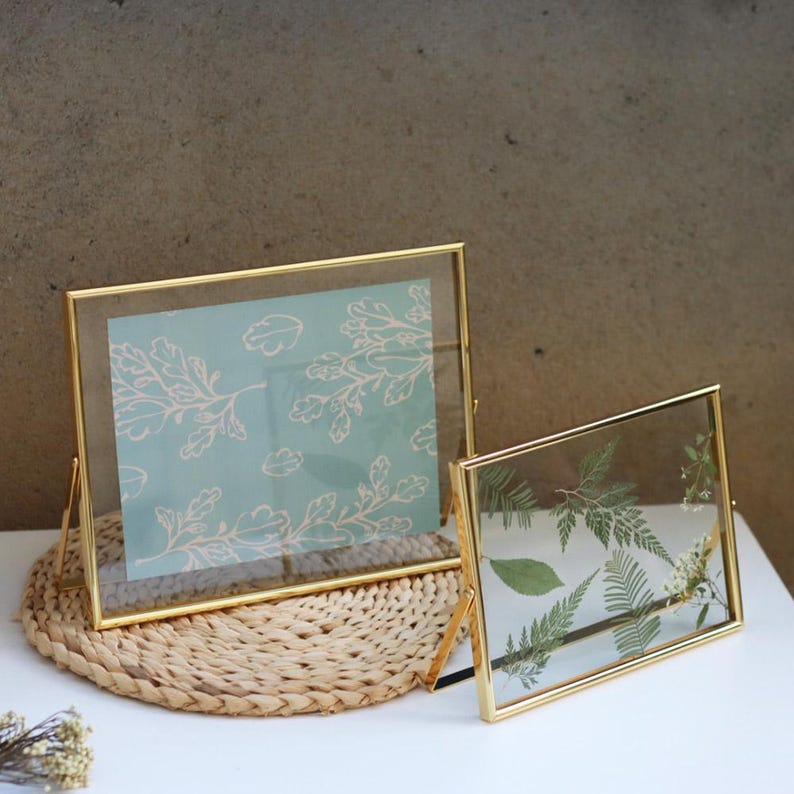 Karat Golden Floating Picture Frame Horizontal, Double Side Frame ...