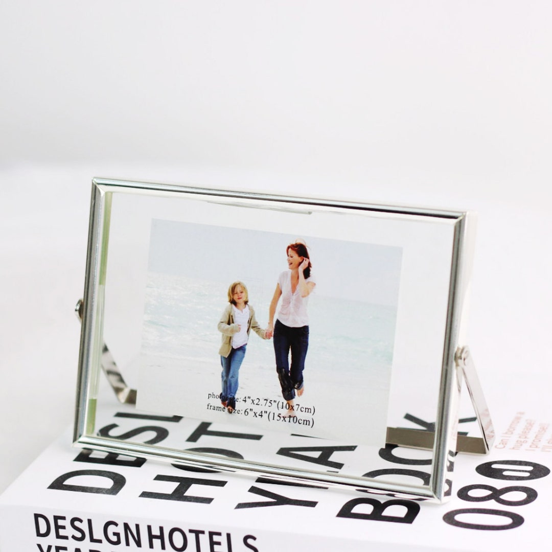 Silver Floating Frame Double Sided Frame Aesthetic Photo Frame Glass ...