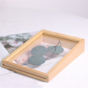 Beechwood Floating Picture Frame, Double Sided Frame, Solid Wood Frame ...