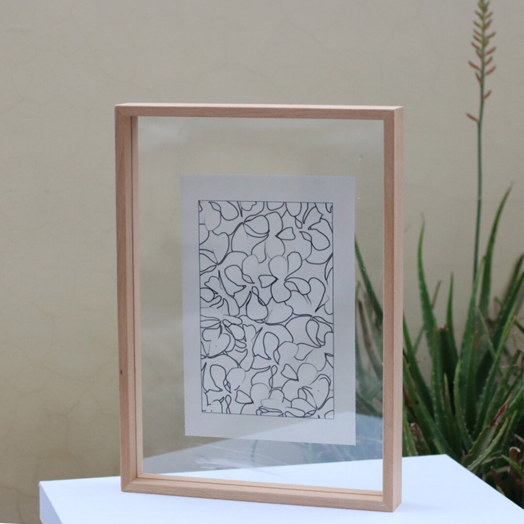 Beechwood Floating Frame, Double Sided Frame, Solid Wood Frame for ...