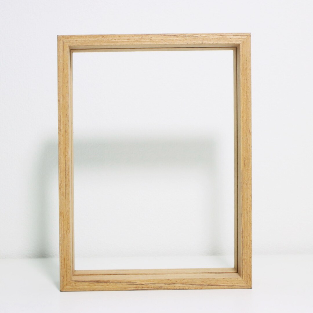 Custom Large Floating Frame in Teak Veneer, Pressed Flower Frames ...