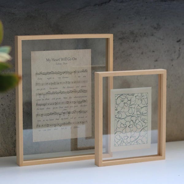 Double Glass Frame - Etsy