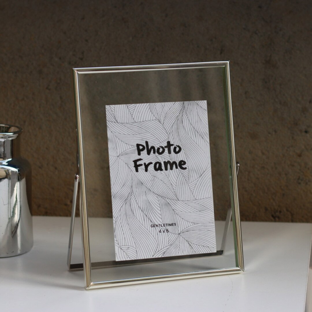 Silver Floating Frame, Double Sided Frame, Glass Frame for Pressed ...