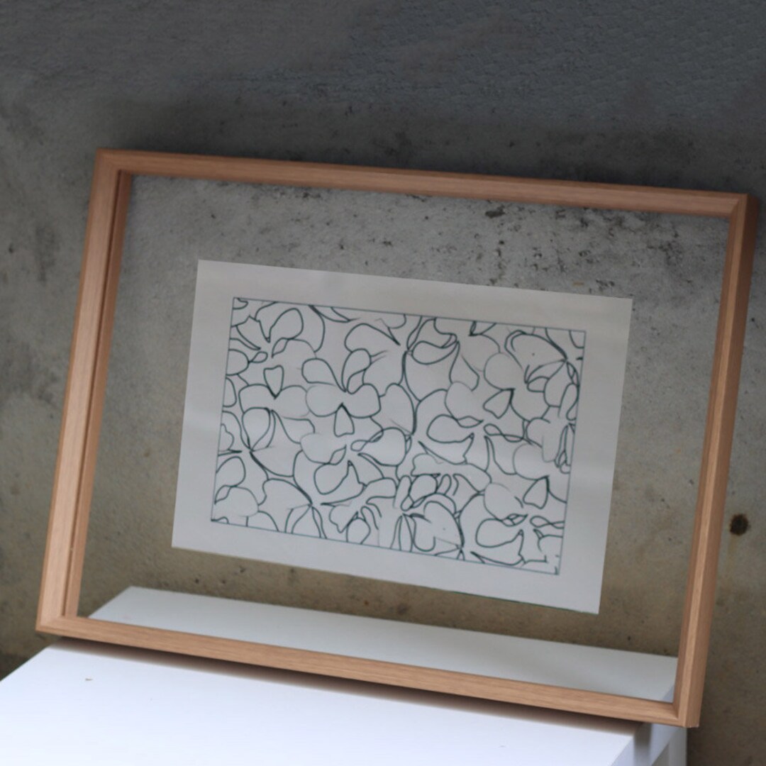 Custom Pinewood Picture Frame in Retro Veneer, Large Double Side ...