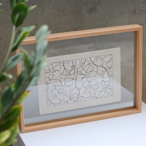 Beechwood Floating Frame, Double Sided Frame, Solid Wood Frame for ...