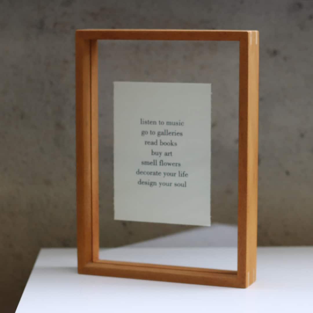Large Floating Frame, Teak Picture Frames, A3, A4, Double Sided Frame ...