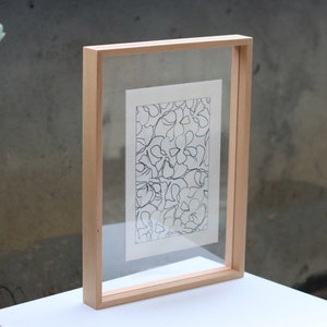 Beechwood Floating Frame, Double Sided Frame, Solid Wood Frame for ...