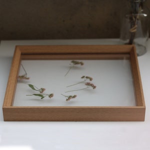 Custom Large Pinewood Floating Frame in Retro Veneer, Double Side Frame ...