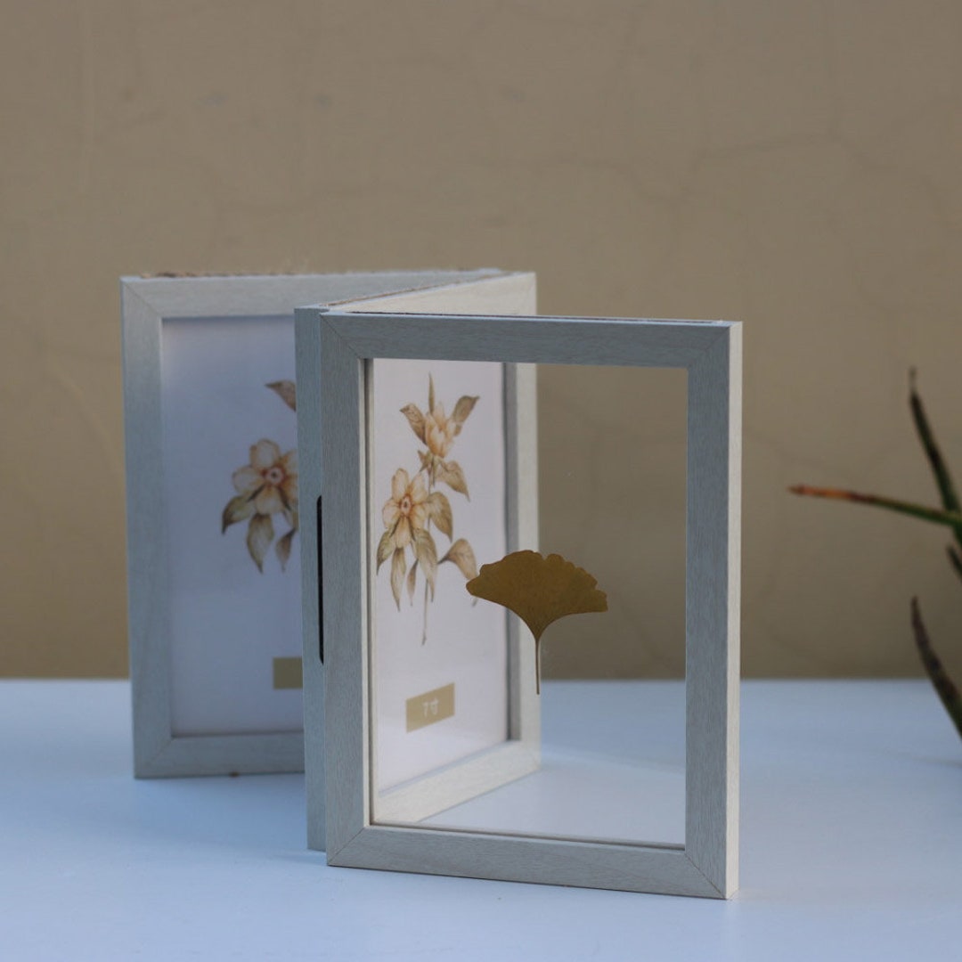 Triofold Hinged Collage Photo Frames Floating Frame Pressed - Etsy