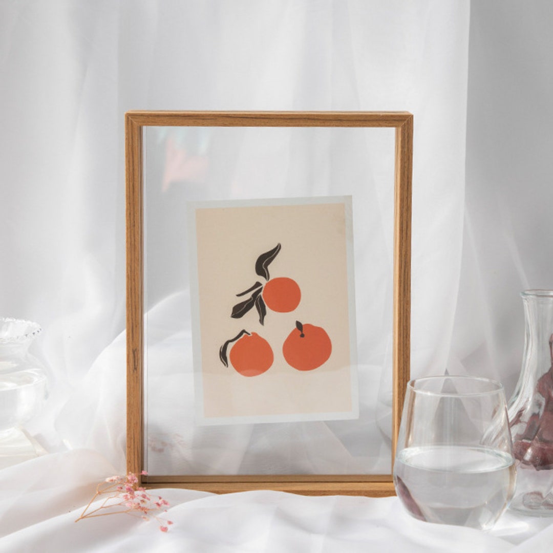 Custom Large Floating Frame in Teak Veneer Acrylic Picture - Etsy