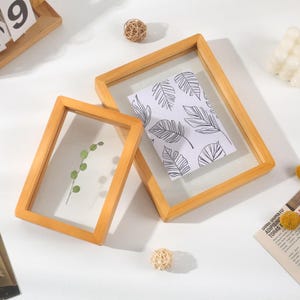 Pinewood Floating Frame With Rounded Corners, Double Side Frame, Glass ...