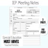 Editable Boho Parent IEP Binder, Printable IEP Meeting Tracker ...
