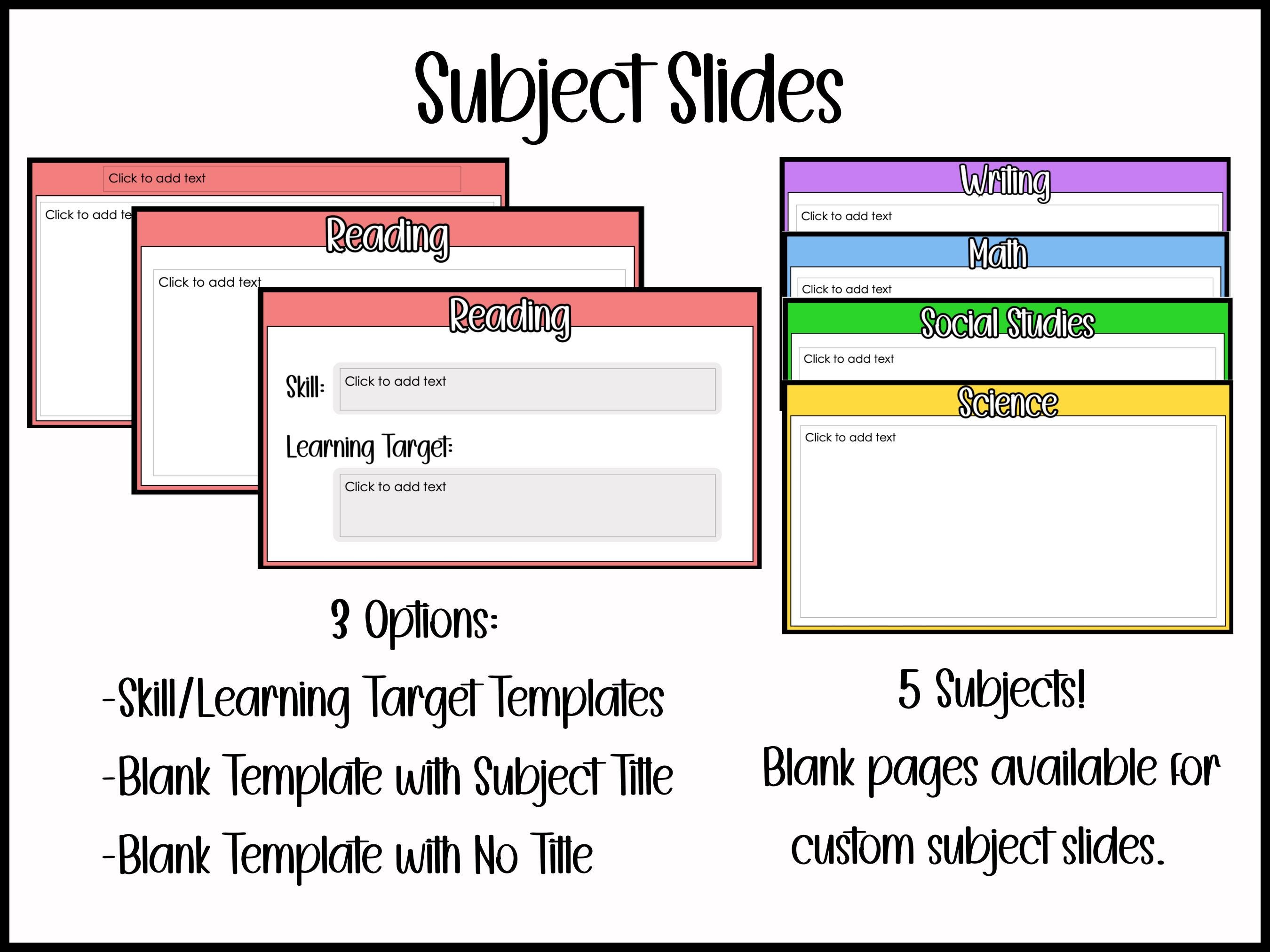 Back to School Classroom Slides | Daily Slides | Teacher Organization ...
