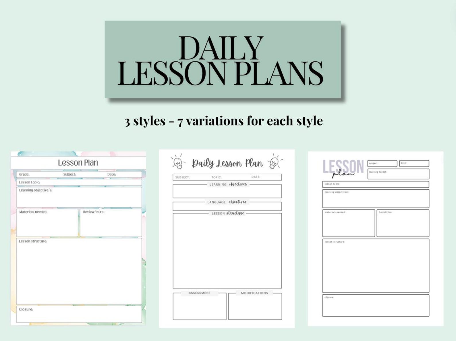 Lesson Plan Template, Lesson Plan, Teacher Lesson Plan, Daily Lesson ...