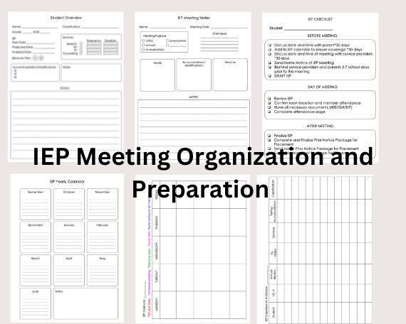 Special Education Caseload Templates, IEP Binder, IEP Planner, IEP Goal ...