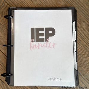 Printable IEP Binder | Editable Special Education Planner & Goal ...
