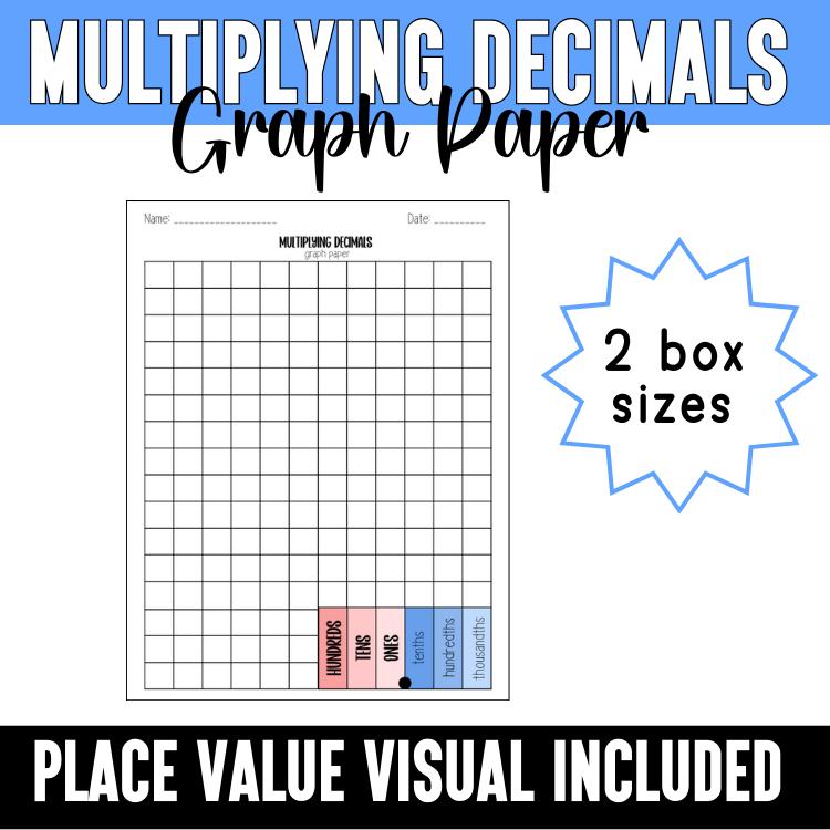 Multiplying Decimals Graph Paper, Graphic Organizer, Place Value ...