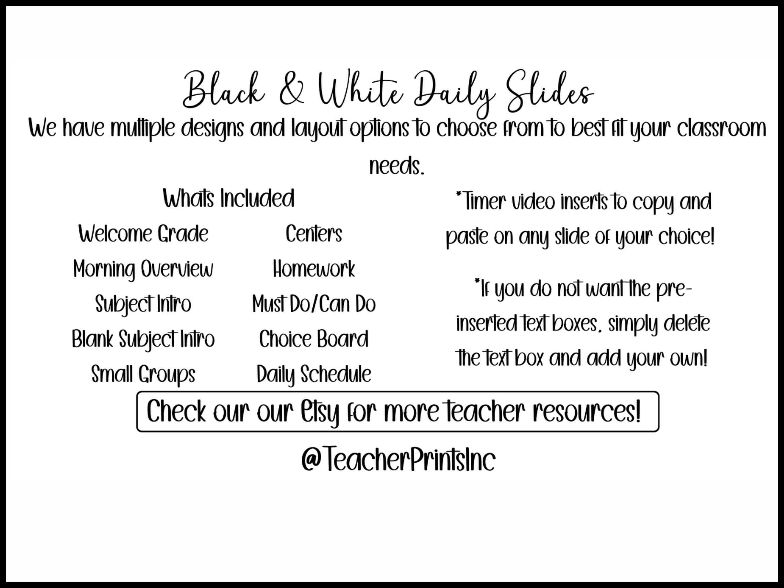 Back to School Classroom Slides | Daily Slides | Teacher Organization ...