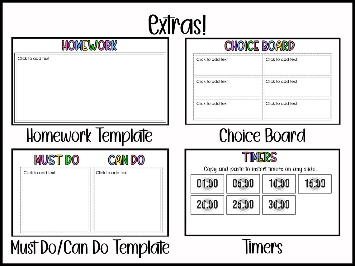 Back to School Classroom Slides | Daily Slides | Teacher Organization ...