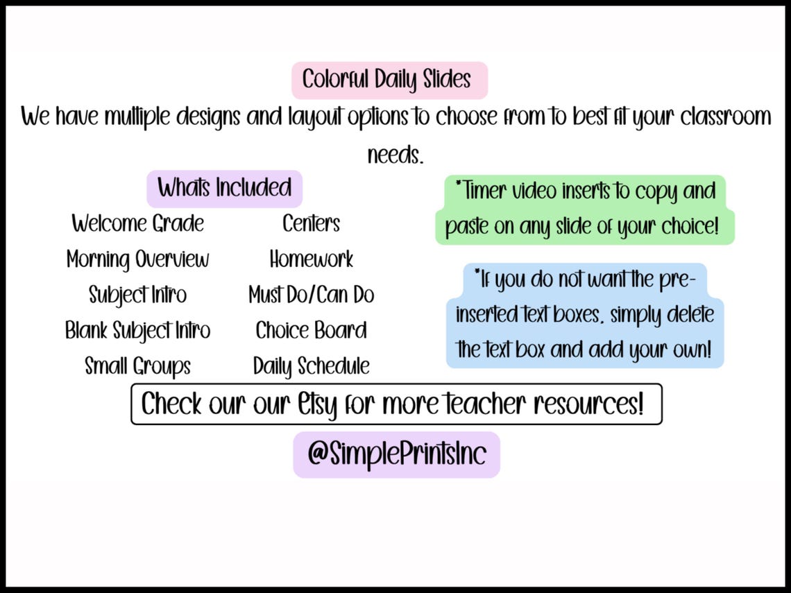 Back to School Classroom Slides | Daily Slides | Teacher Organization ...