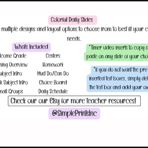 Back to School Classroom Slides | Daily Slides | Teacher Organization ...