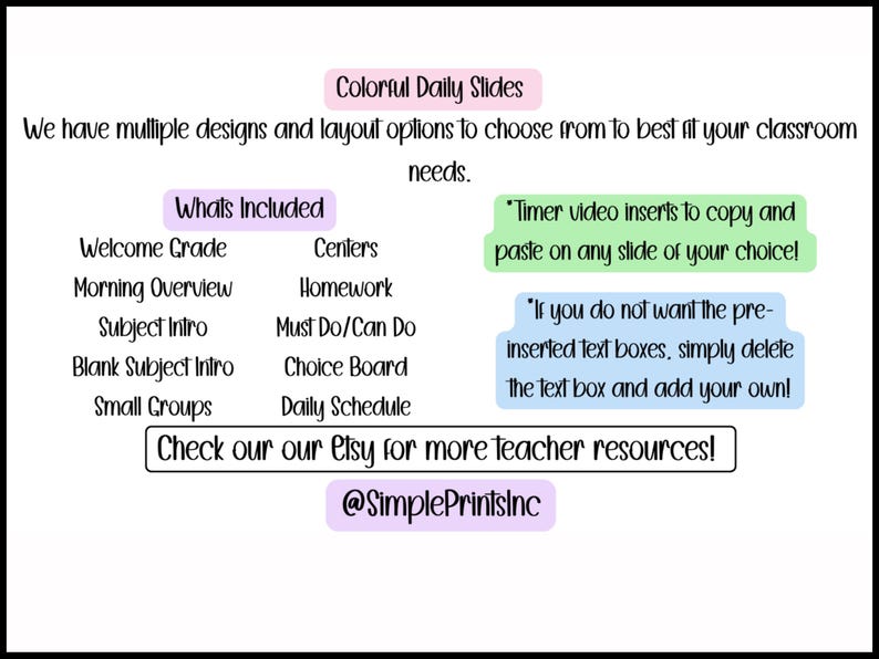 Back to School Classroom Slides | Daily Slides | Teacher Organization ...