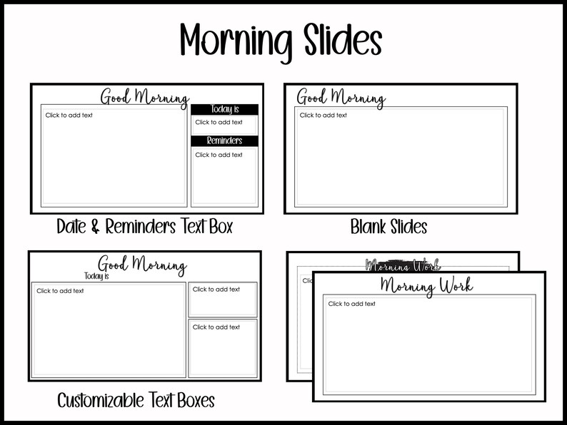 Back to School Classroom Slides | Daily Slides | Teacher Organization ...