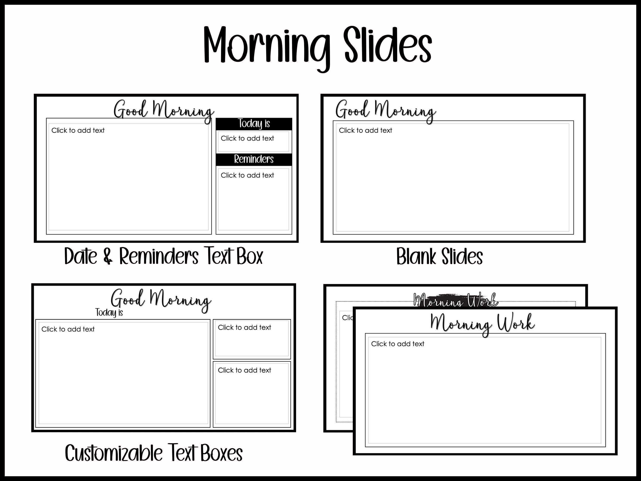 Back to School Classroom Slides | Daily Slides | Teacher Organization ...