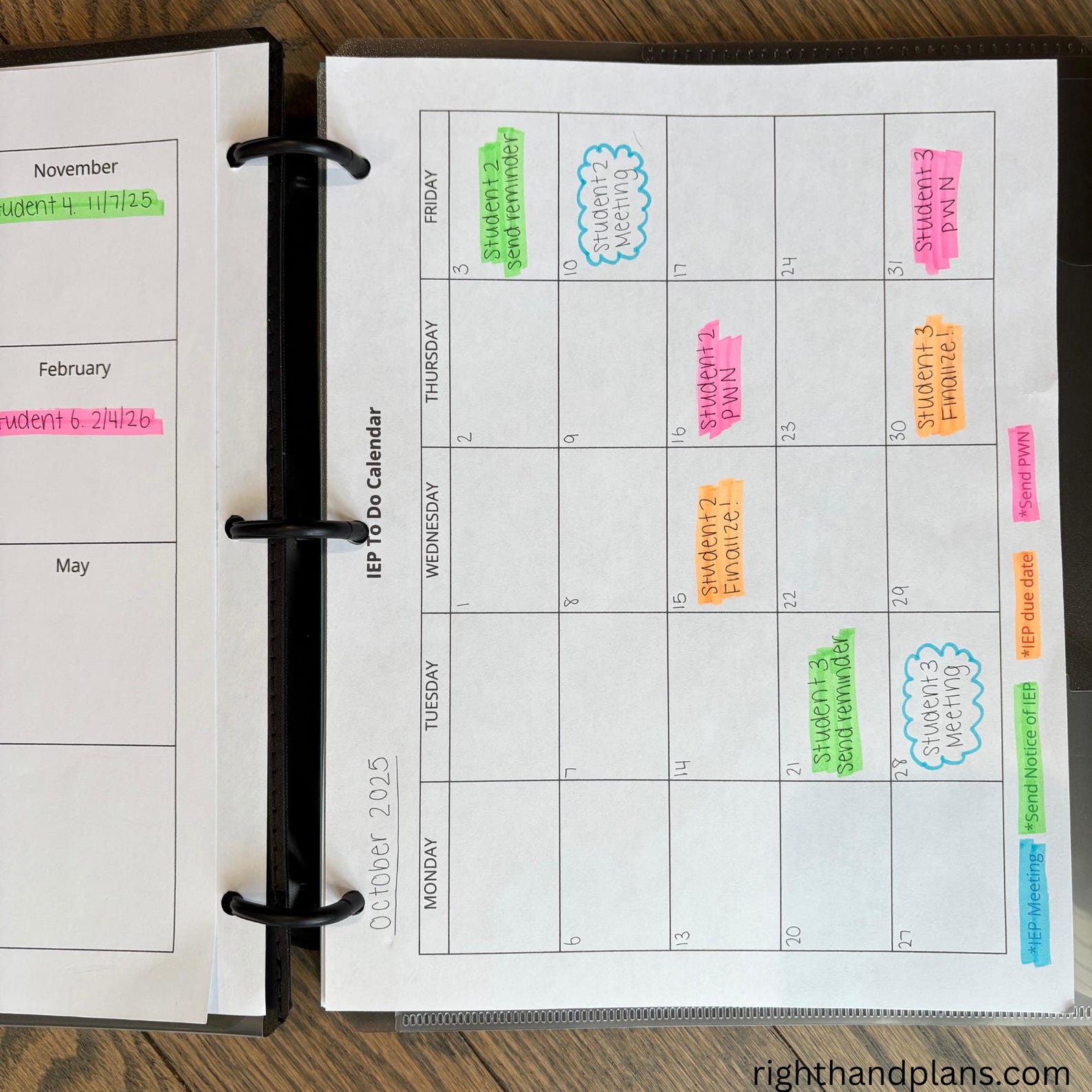 Printable IEP Binder | Editable Special Education Planner & Goal ...