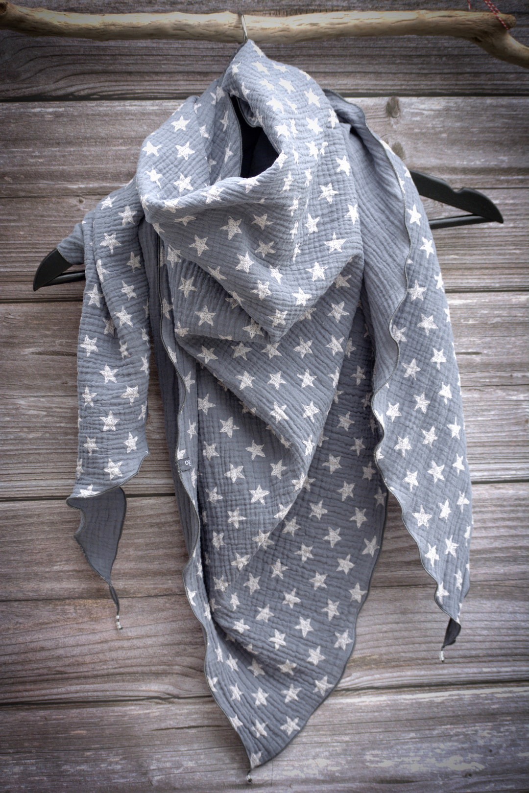 Musselin Triangular Cloth With Asterisk, Large With Pearls or Knot Ends ...