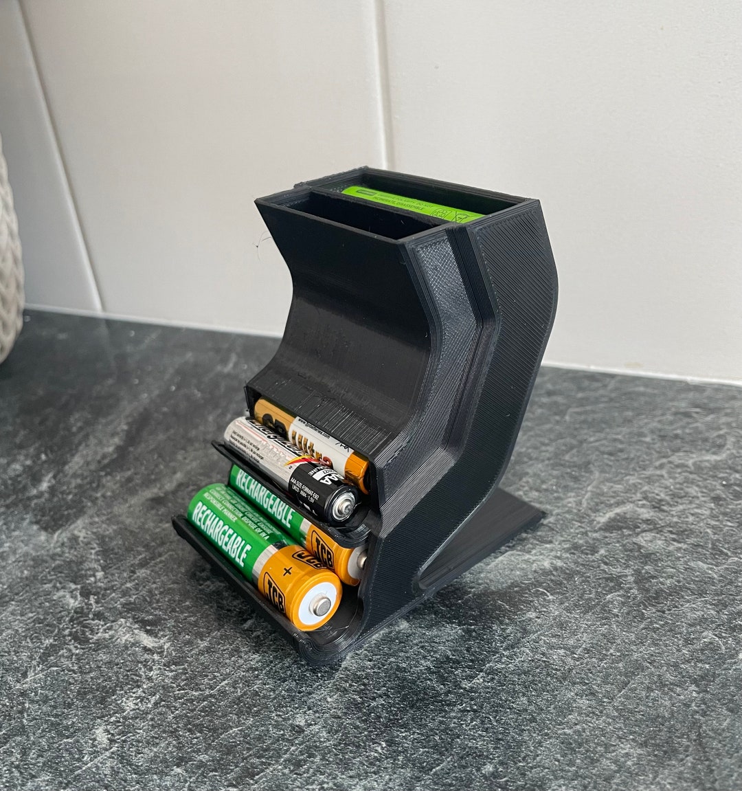 3D Printable AA and AAA Battery Organizer STL File - Neatly Store and Organize Your Batteries ...