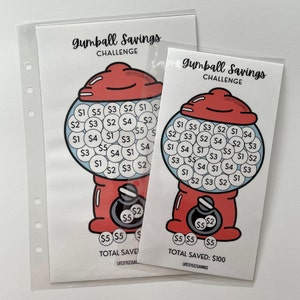 Gumball Savings Challenge, Savings Challenge for Beginners, Small ...