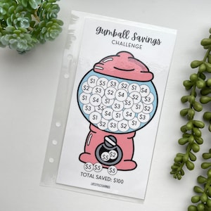 Gumball Savings Challenge, Savings Challenge for Beginners, Small ...