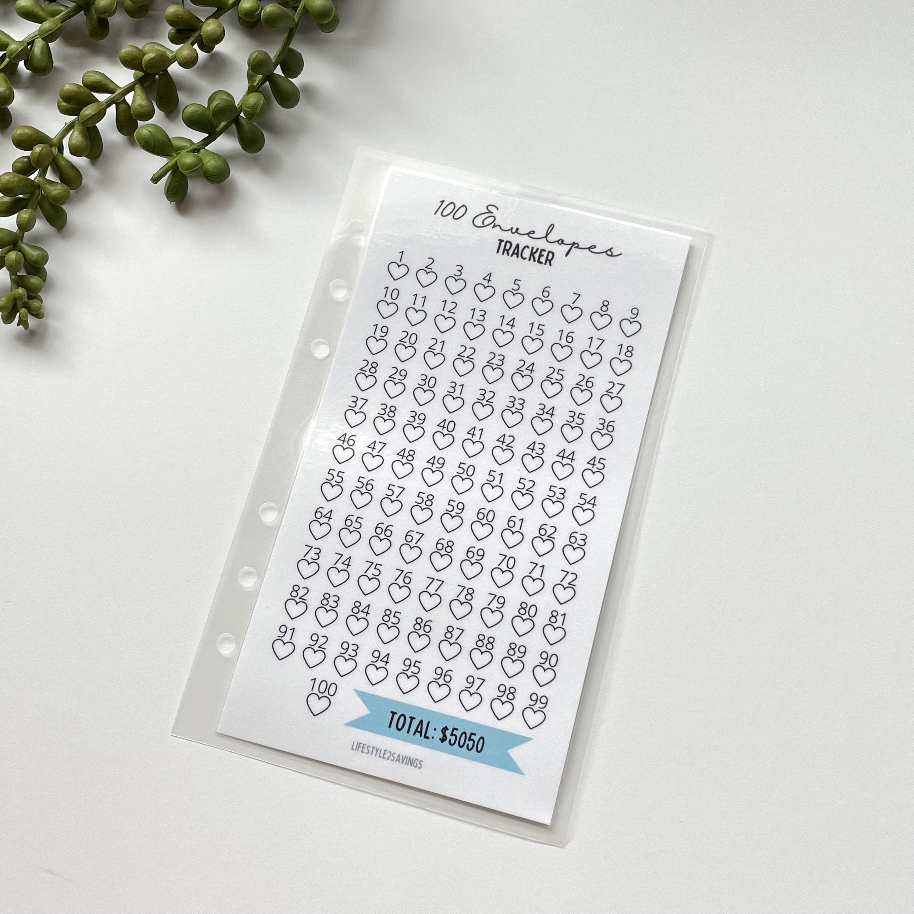 100 Envelopes Savings Tracker 100 Envelopes Savings - Etsy