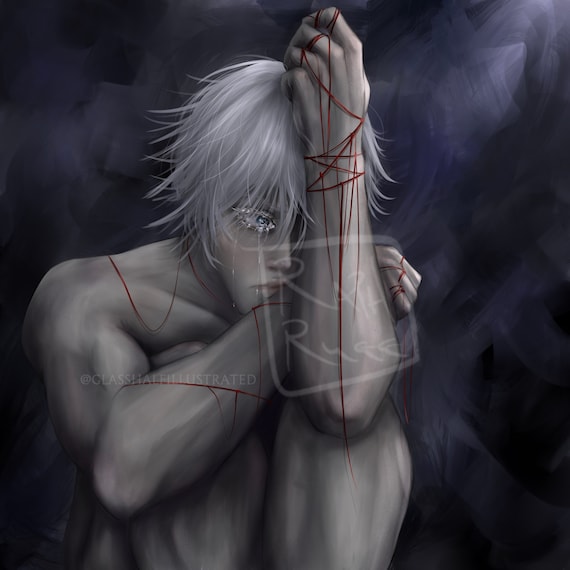 Sad Gojo Satosugu Angst Fan Art | Etsy Hong Kong